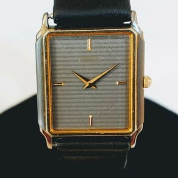 Vintage Seiko 9020-5399 Men Thin Rectangle Analog Quartz Watch Hours ...