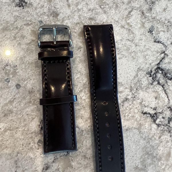 [WTS] Fluco 22mm Horween Shell Cordovan Brown Leather Strap | WatchCharts