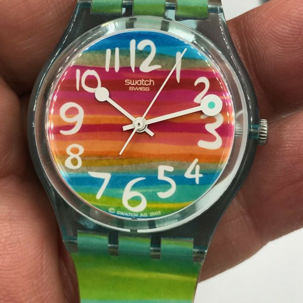 Swatch Watch Color The Sky GS124 Rainbow Swiss Made Good Condition New ...