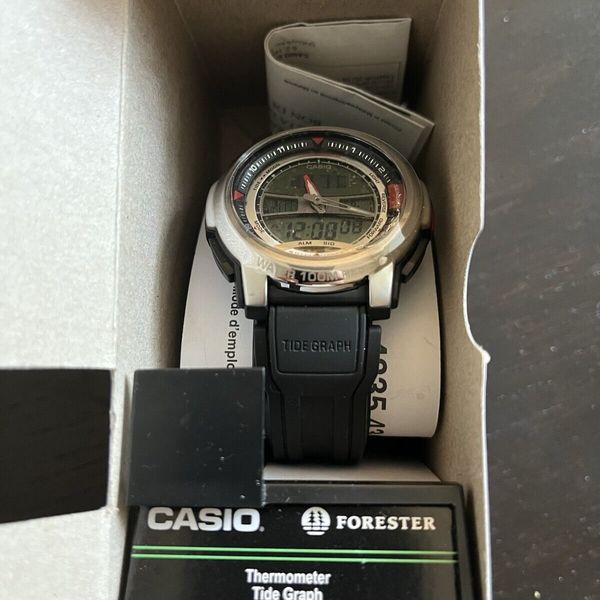 Rare Vintage Casio Menâ s Watch AQF-100 Tide Graph Thermometer ...