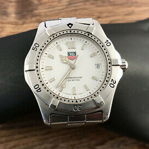 Tag Heuer WK1111 Professional 200M 38mm Stainless Steel Swiss Watch *For Parts* | WatchCharts