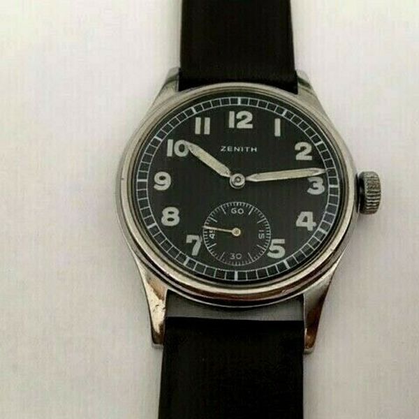 Ultra rare Officer's militari watch Zenith DH Wehrmacht WW2 in steel ...