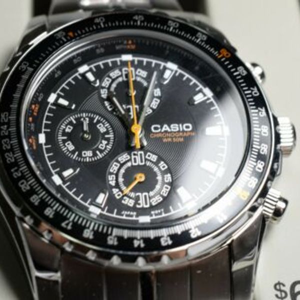 NEW Casio Mens Stainless Chronograph Watch 50 Meter WR MTP4500D ...