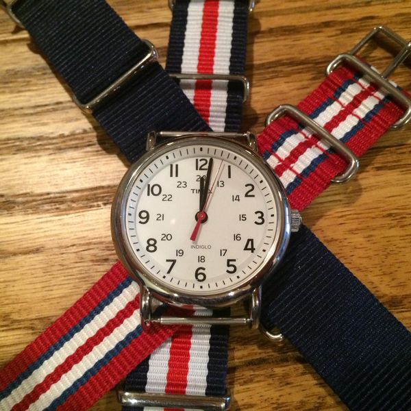 SOLD - Timex Weekender (White) with Three NATO Straps - $30 ...