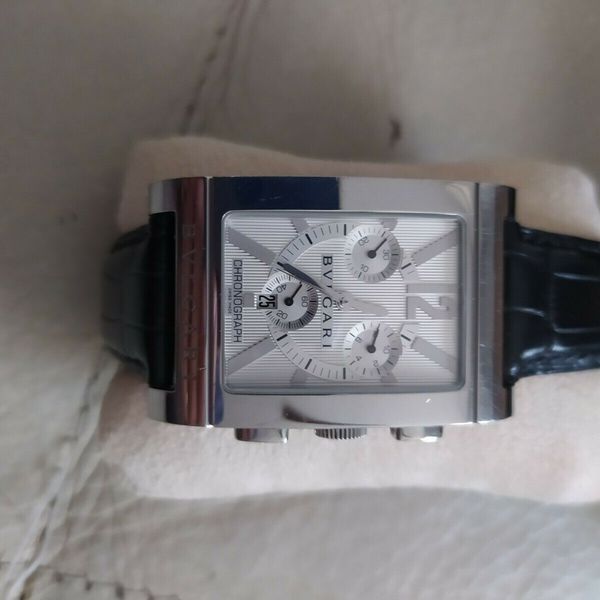 Bvlgari bulgari rettangolo chronograph mens watch ref rtc 49 C 6 lssd ...