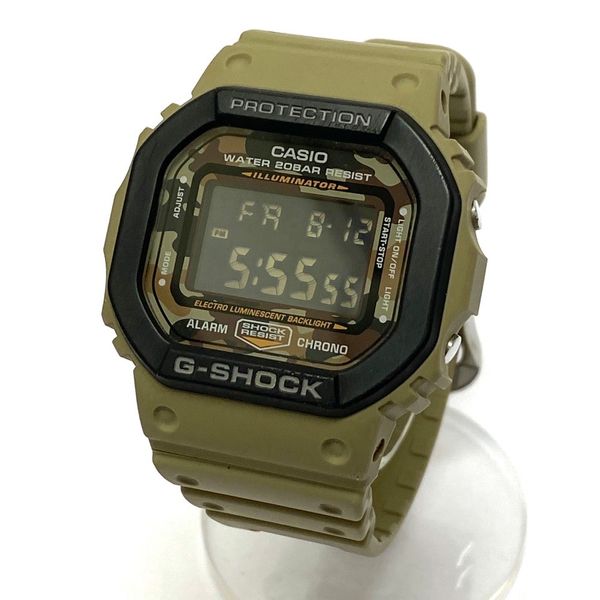 G-SHOCK G-Shock 3229 utility color watch quartz good condition DW-5610SUS green men's watch ...