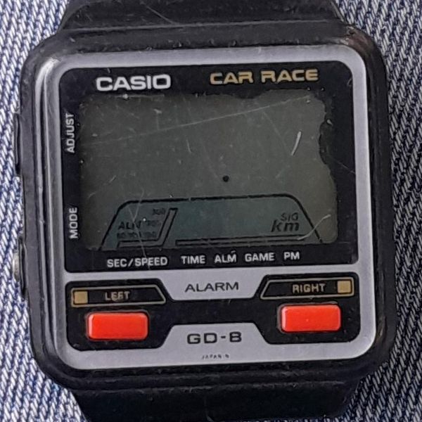 Rare Vintage Casio GD-8 Car Race Digital Game Watch 1980s - for parts ...