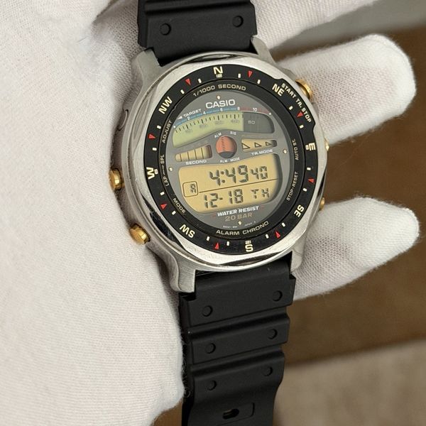 Rare Vintage Casio STR-2000 Menâ s Alarm Chronograph Digital Sports ...