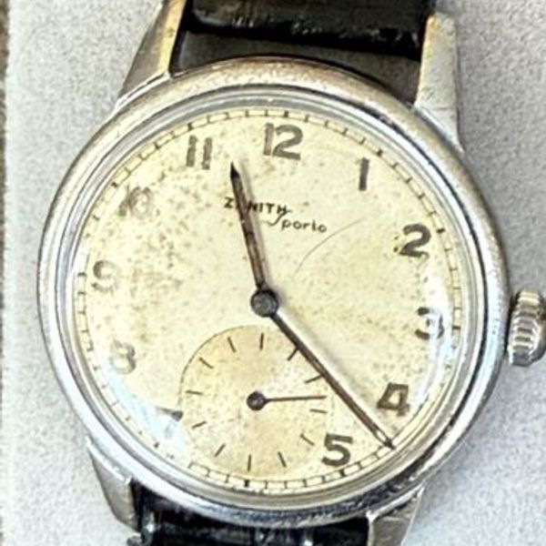 Zenith Sporto Stainless Steel 35mm Manual Wind Vintage 1960s Wrist ...