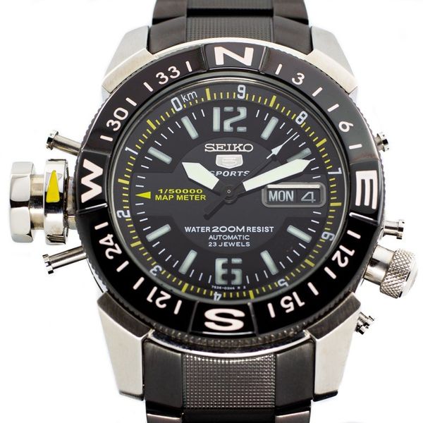 Seiko 5 Sports Automatic Map Meter SKZ231K1 | WatchCharts Marketplace