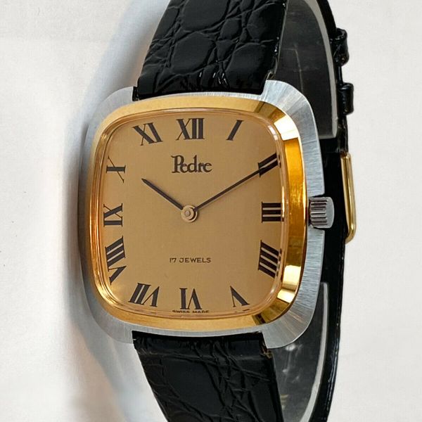Pedre Vintage 0026TX Unisex Two-Tone Mechanical Watch. Swiss Made! NOS ...
