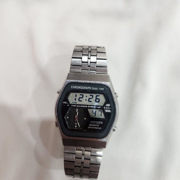 Fully Working Vintage Citizen 41-9010 Ana-Digi Digial LCD Chronograph ...