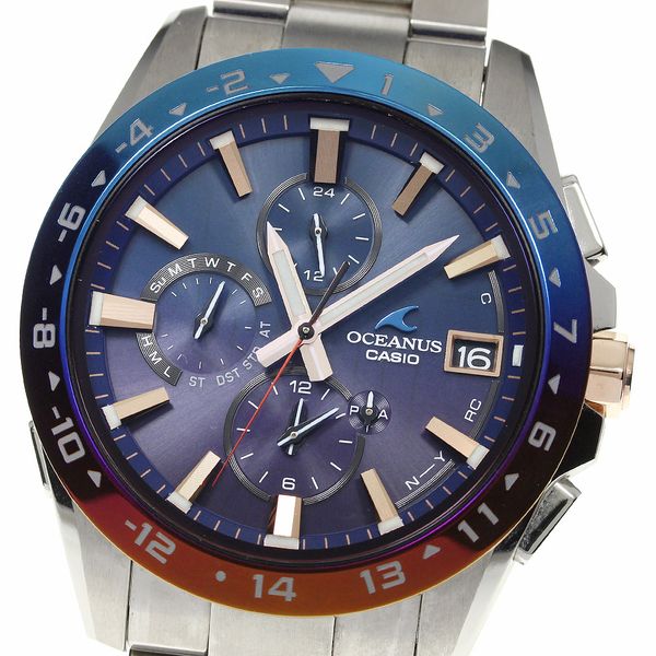 Beauty ★ With box [CASIO] Casio Oceanus 15th Anniversary OCW-T3000C-2AJF Bluetooth Day Date ...