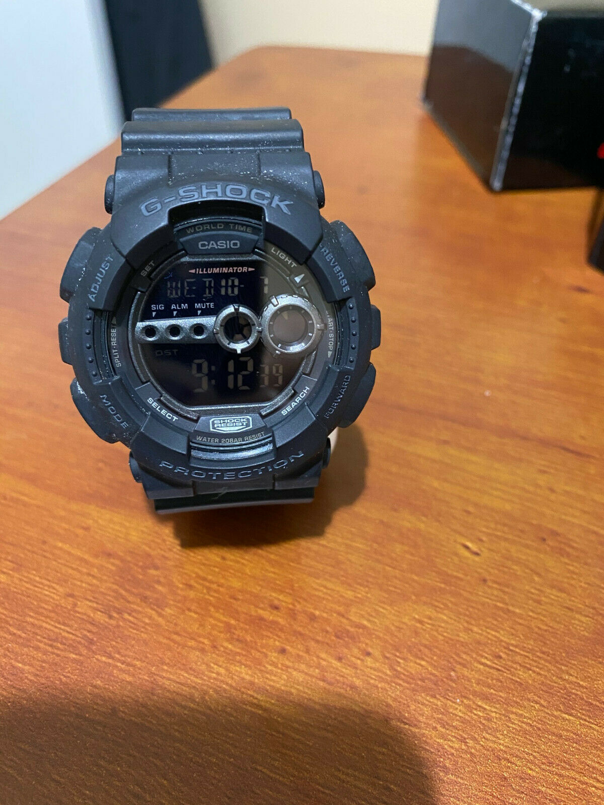 Casio 3263 G-Shock Men's GD100-1B All Black Resin Digital Sport ...