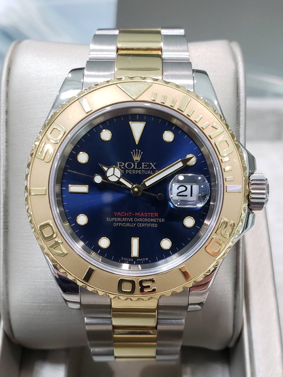 Rolex Yachtmaster 40 16623 Two-Tone YG D Serial Blue | WatchCharts ...