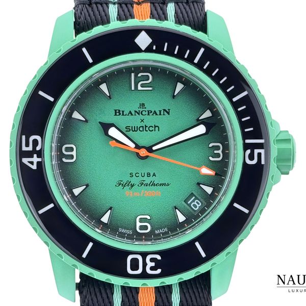 Swatch x Blancpain Scuba Fifty Fathoms Indian Ocean Watch SO35I100C ...