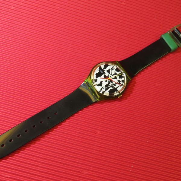 REFURBISHED / mint condition Swatch - flask - cow cows spotted cattle ...