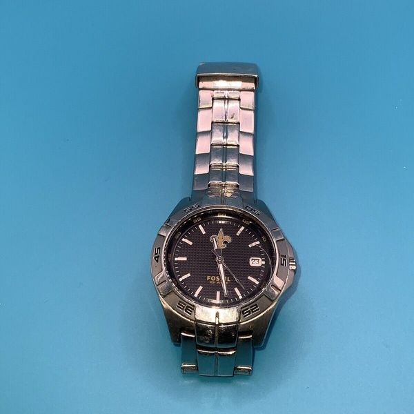 Fossil~Mens~NFL SAINTS~3 Hand Silver Watch~6â Band | WatchCharts ...