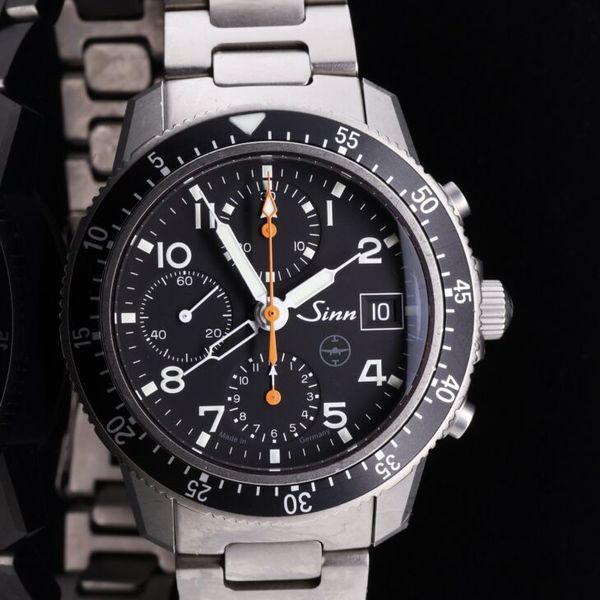 Rare Sinn Pilot GMT Chronograph Titanium Mens Automatic Watch Ref 103. ...