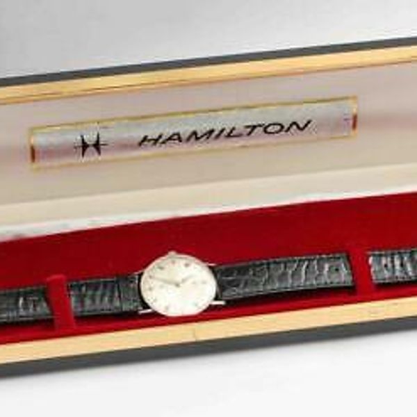 1963 vintage HAMILTON "Lord Lancaster B" Diamond Dial Mens Watch w ...