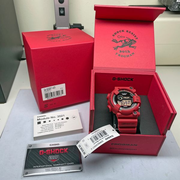 Casio G-Shock FROGMAN Digital Titanium 30 Anniversary 8200 Red Watch ...