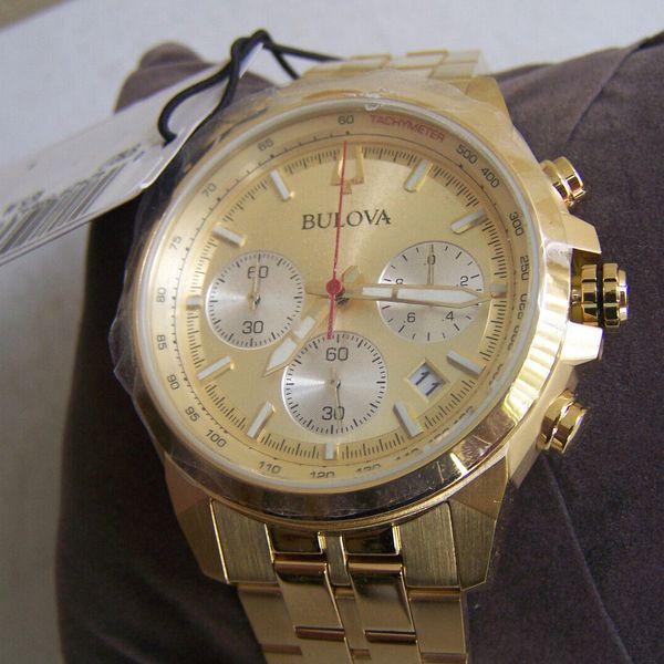 NEW Bulova 97B217 Classic Chronograph Stainless Steel Quartz Men's ...