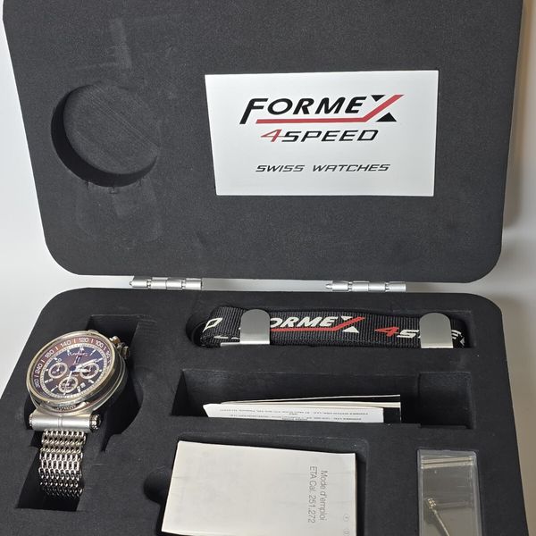 Formex 4 Speed AS1500 Automatic Chronograph Watch Brown Dial 46mm ...