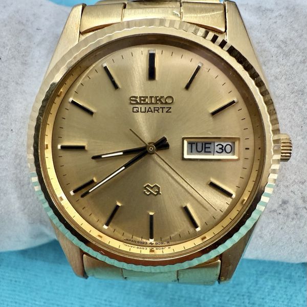 Vintage 1980s Seiko SQ Gold Tone Day/Date 36mm Quartz Men's Watch 6923-8089 | WatchCharts ...