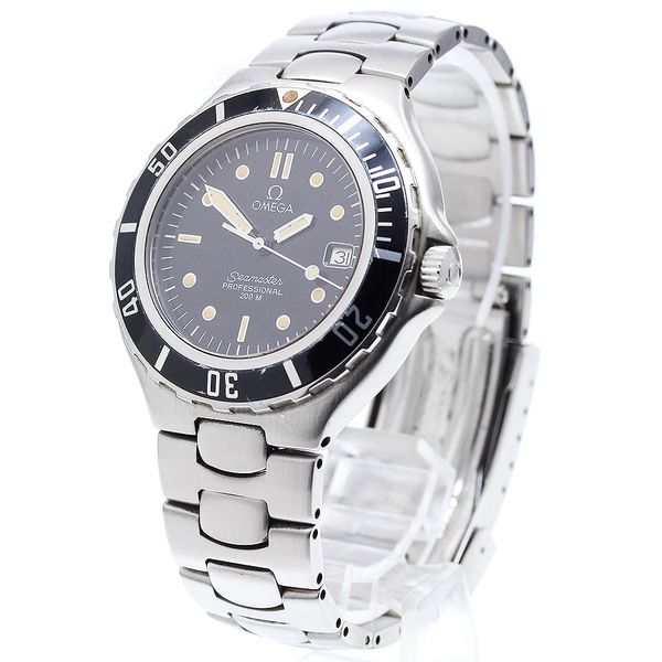 OMEGA Seamaster200 Date black Dial Quartz Men's Watch_906235 ...