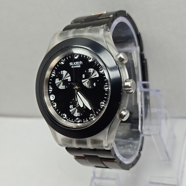 Swatch Irony Diaphane AG 2005 Chronograph Wrist Watch New Battery ...