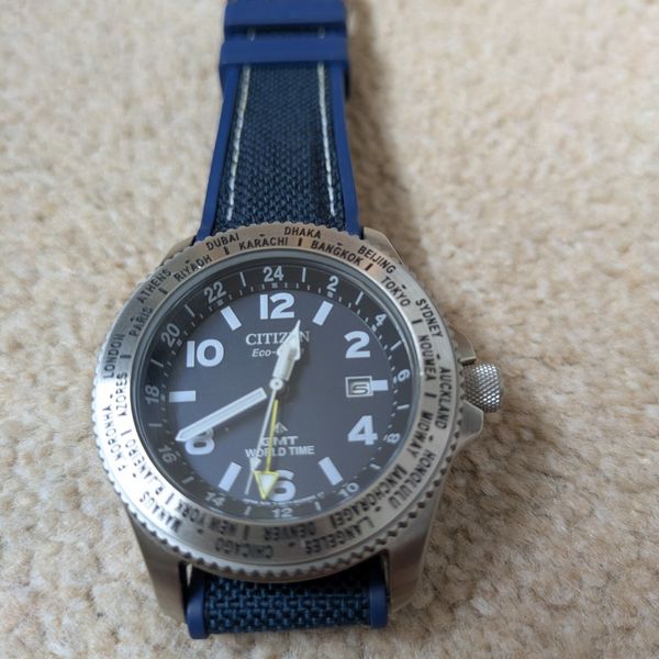 Citizen Titanium Promaster Tough Eco-Drive Watch Blue dial ...