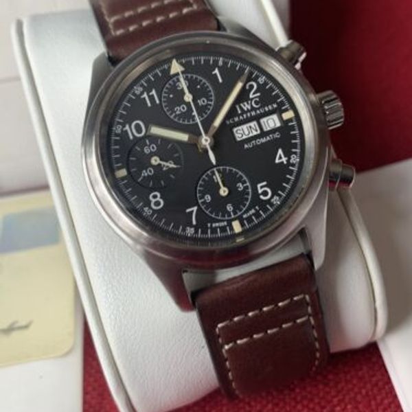 IWC Pilot's Flieger Chronograph IW3706 T Dial Automatic Watch, Box and ...