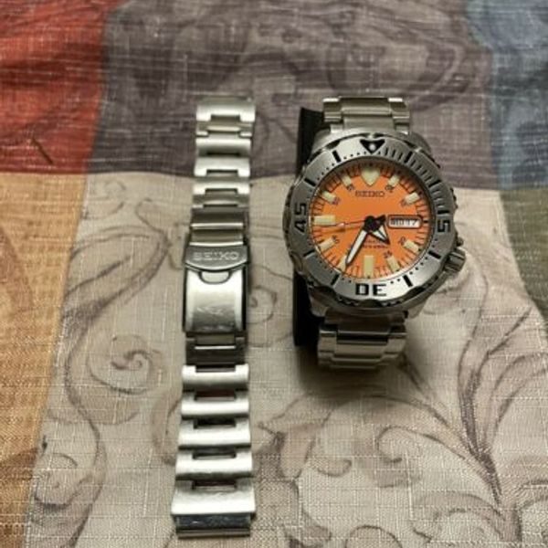 SEIKO SKX781 ORANGE MONSTER 1st Gen Sapphire Crystal Custom SEIKO Band ...