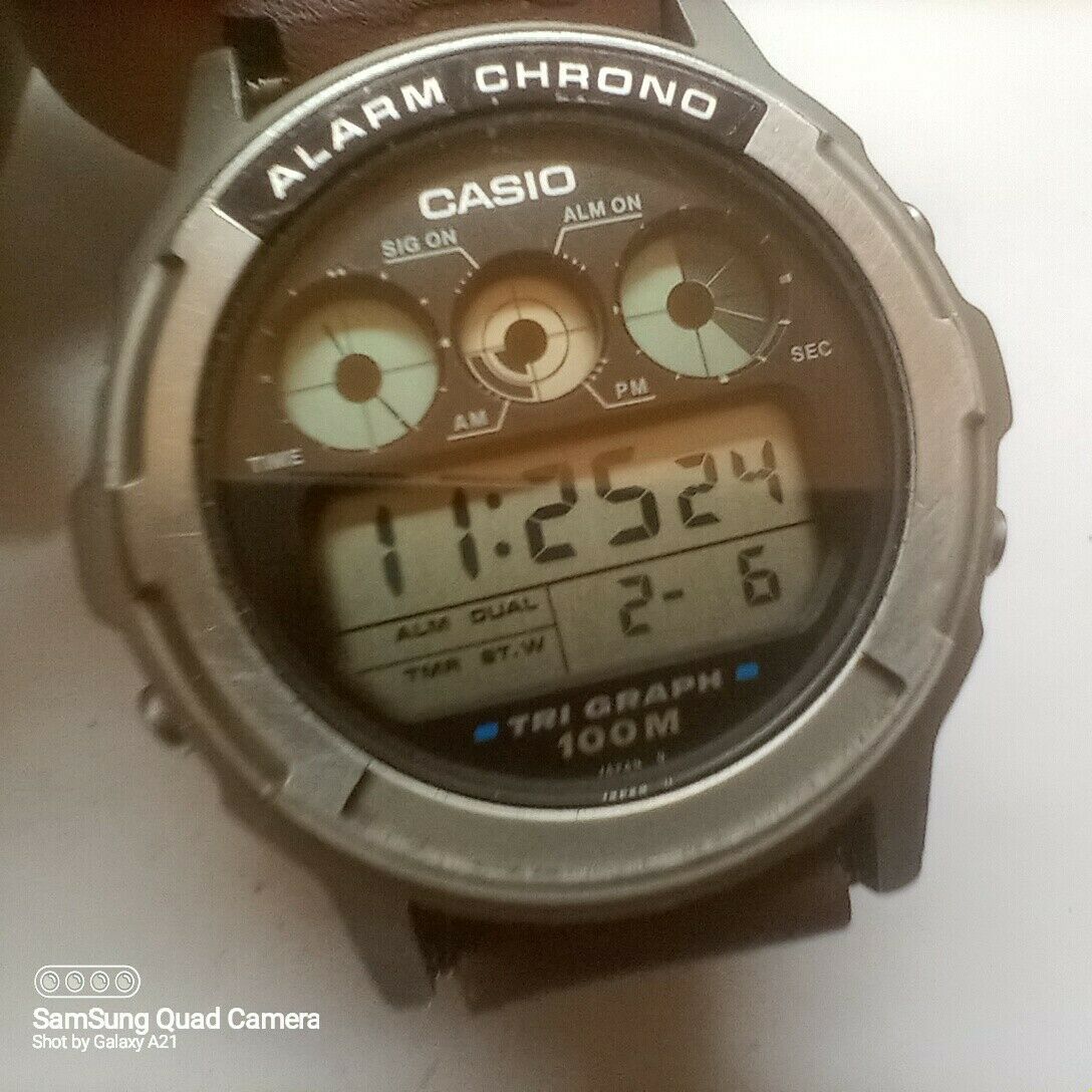 CASIO TGW 100 VINTAGE TRI GRAPH SCREW ON BACK Made in Japan ...