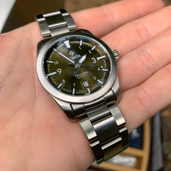 [WTS] Rare green dial Monta Triumph full set. Box and papers | WatchCharts
