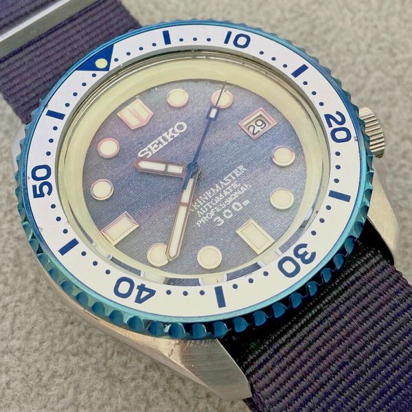 Custom Seiko Prospex Mod 1-of-1 -blue save the ocean dial and blue ...