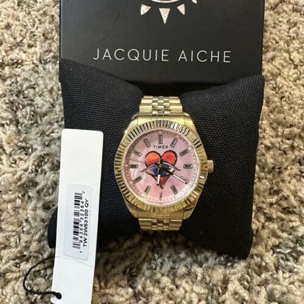 Timex x Jacquie Aiche Legacy Soulmate Watch Pink Mother Of Pearl Dial ...