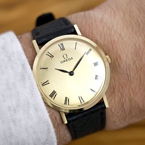 [WTS] Omega Ultra Thin 14K Solid Gold Men's 1975 Roman Numeral Dial ...
