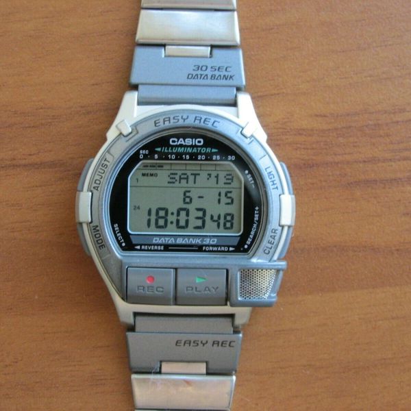 VINTAGE CASIO DB-V300 DATA BANK 30 EASY REC VOICE RECORDER ILLUMINATOR ...