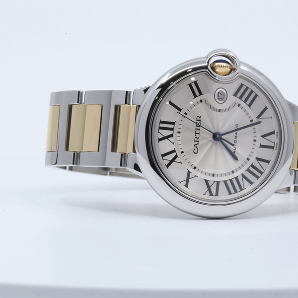 FS: CARTIER BALLON BLEU TWO TONE 18k YELLOW GOLD & STAINLESS 42MM WATCH ...