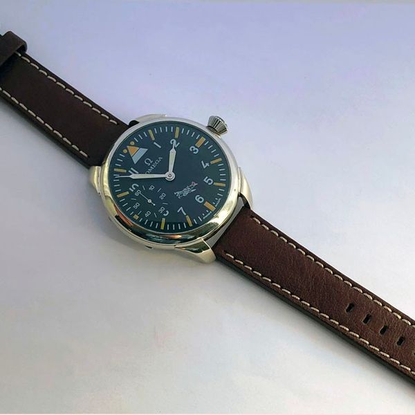 Rare Big Swiss Mechanical Mens Military Marriage Wristwatch OMEGA ...