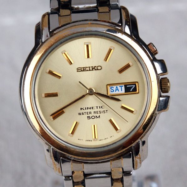 SEIKO KINETIC Water Resist 50m Vintage Automatic Japanese Wrist Watch ...