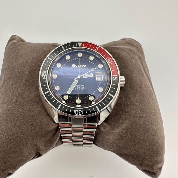 Bulova 98B320 Men's Oceanographer Automatic Silver Stainless Steel ...