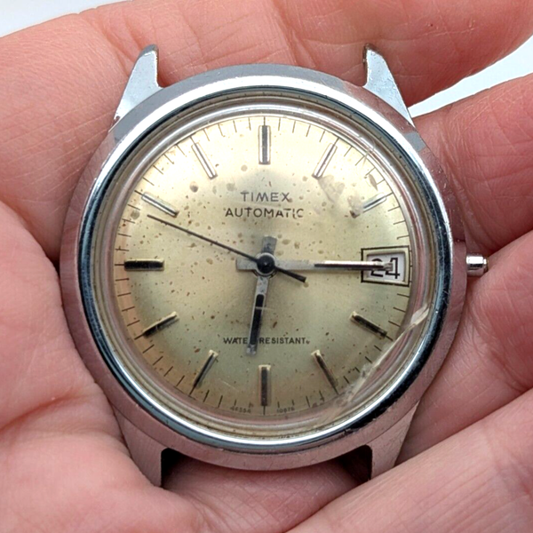 1978 TIMEX 46554 10878 WR Automatic Calendar 36mm Watch Movement PARTS ...
