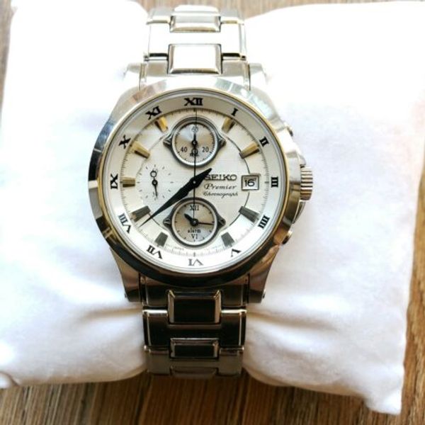 Seiko Gents Premier Chronograph Watch SNA583 7T62-0FF0 | WatchCharts ...