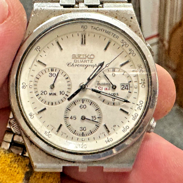 Vintage Seiko Quartz Chronograph Stainless Steel Wristwatch (7A38-7280) | WatchCharts Marketplace