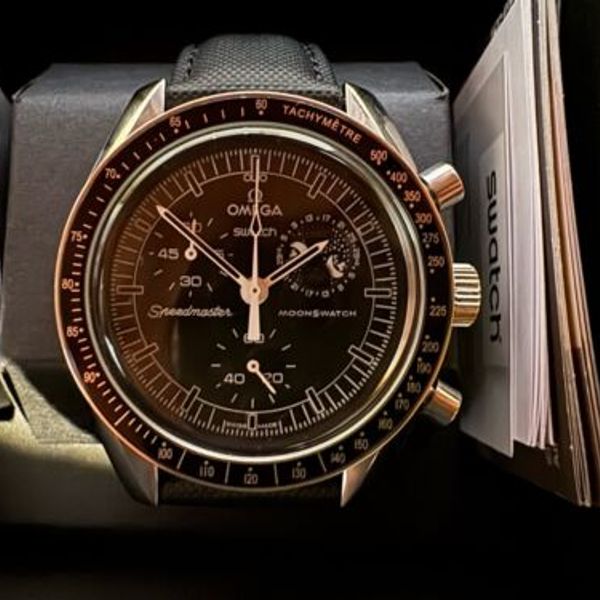 Swatch Omega Mission to the Moonphase Stainless Steel Case Mod ...