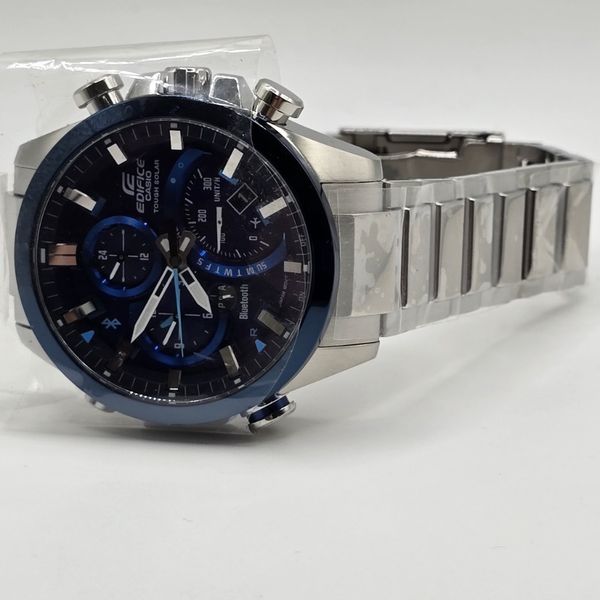 Casio Edifice Men's Wristwatch with Blue Dial Watch EQB501DB-2A Amazing ...