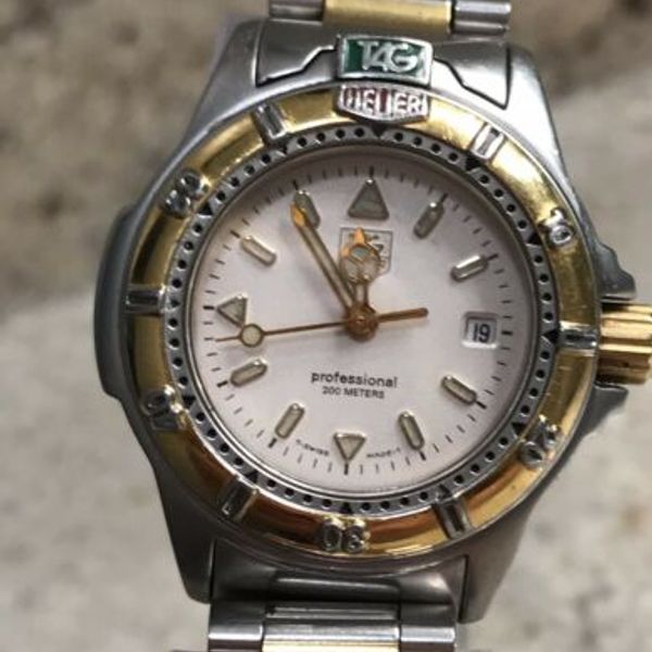 Tag Heuer Professional Two Tone Stainless Steel Watch WF1420 With Box ...