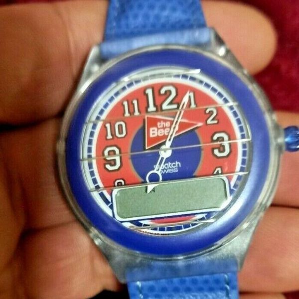 VINTAGE SWATCH THE BEEP PAGER WATCH. Anlog/DIGITAL 1994 NOS ...